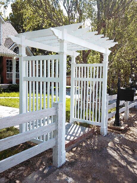 Freeway Fencing Flat Top Arch and Weathered Aspen 3 Rail - Freeway Fencing